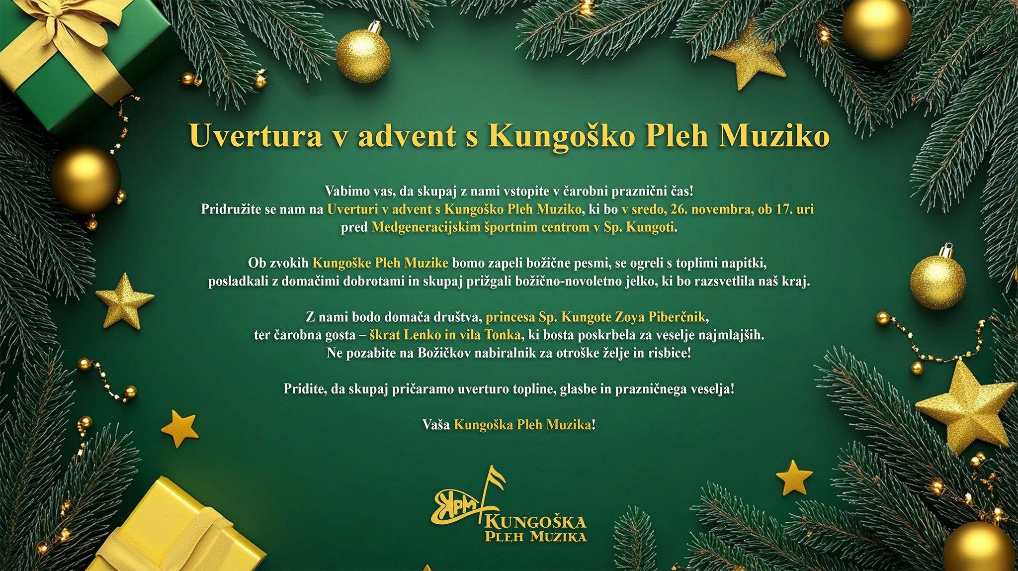 UVERTURA V ADVENT S KUNGOŠKO PLEH MUZIKO - kungota.si